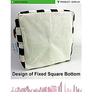 LANGYASHAN Square Storage Baskets Waterproof Canvas Children Laundry Nursery Hamper for Shelves Gift Baskets Toy Organizer Room Decor (Square Racing flag)