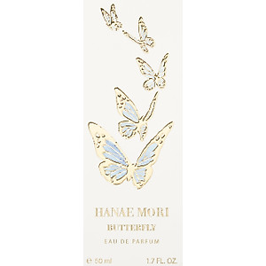 Hanae Mori Butterfly Eau De Parfum Spray for Women, 1.7 Fl Ounce