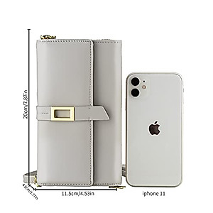 VASETA Small Crossbody Bag for Women, Crossbody Purse Shoulder Bag, Leather Clutch Wristlet Purses Handbag, Cash Handbag, Card Holder Wallet with Adjustable Strap