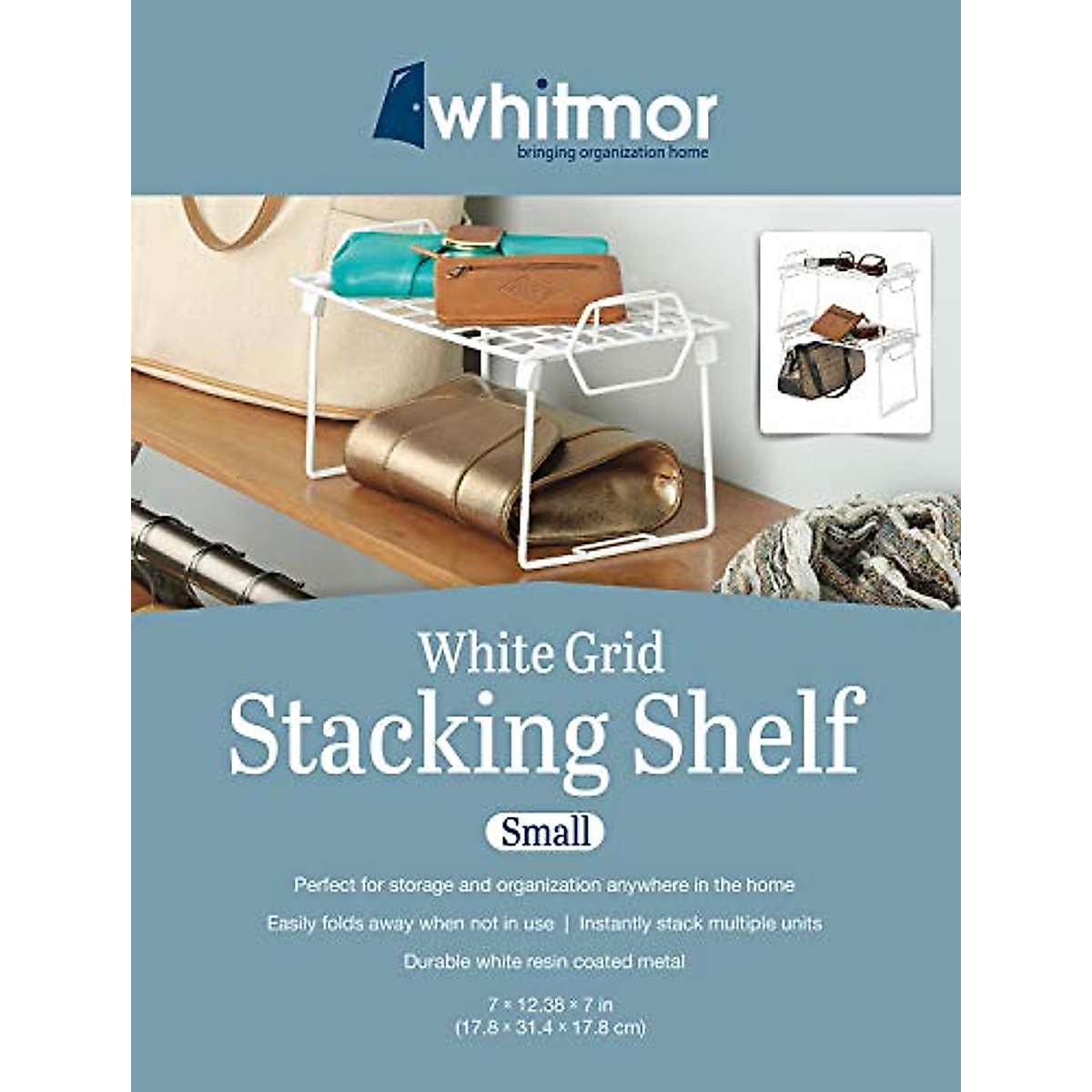 Whitmor Wire Grid Stacking Shelf Small
