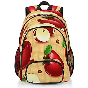 Apples Pattern Bookbag School Backpack Teens Girls Boys Schoolbag Shoulder Computer Hiking Gym Travel Casual Travel Daypack