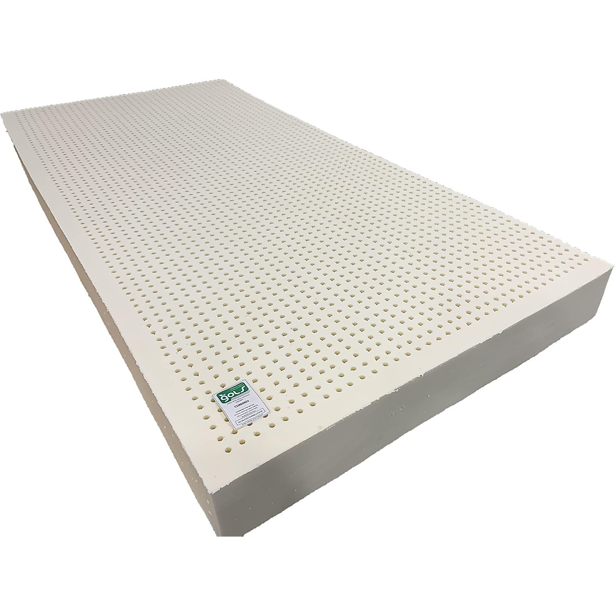 Dormir True Green 2" TwinXL Soft Organic Latex Mattress Topper - GOLS Certified, Firm, Bouncy, Cool, Hypoallergenic