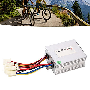 Alomejor Ebike Motor Speed Controller Kit, 48V 500W Electric Brushed Speed Controller with Throttle Pedal for Electric Motorcycles