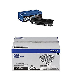 Brother TN336BK (TN-336BK) High Yield Black Toner Cartridge and DR331CL (DR-331CL) Replacement-Drum Unit