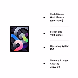 Apple iPad Air (10.9-inch, Wi-Fi, 256GB) - Space Gray (Latest Model, 4th Generation) (Renewed)