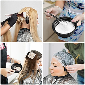 25 Pcs Hair Dye Kit, Hair Tinting Bowl Dye Brush Ear Cover Clips Gloves Storage Bag DIY Salon Disposable Hood and gloves, Home Use Hair Coloring Bleaching Hair Dryers Hair Dye Coloring Tools Set