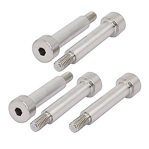 uxcell 304 Stainless Steel Hex Socket Shoulder Bolt 8mm Shoulder Dia 35mm Shoulder Length M6 Thread 5pcs