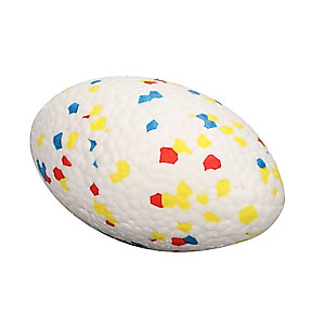 Keebgyy Dog Color Rugby Toy, Bite Resistant Teeth Grinding Balls Toy, High Bouncing Power Interactive Floating Dog Chew Toy Balls, Durable Dog Toys Rugby Shape for Dogs, for Medium Large Dogs