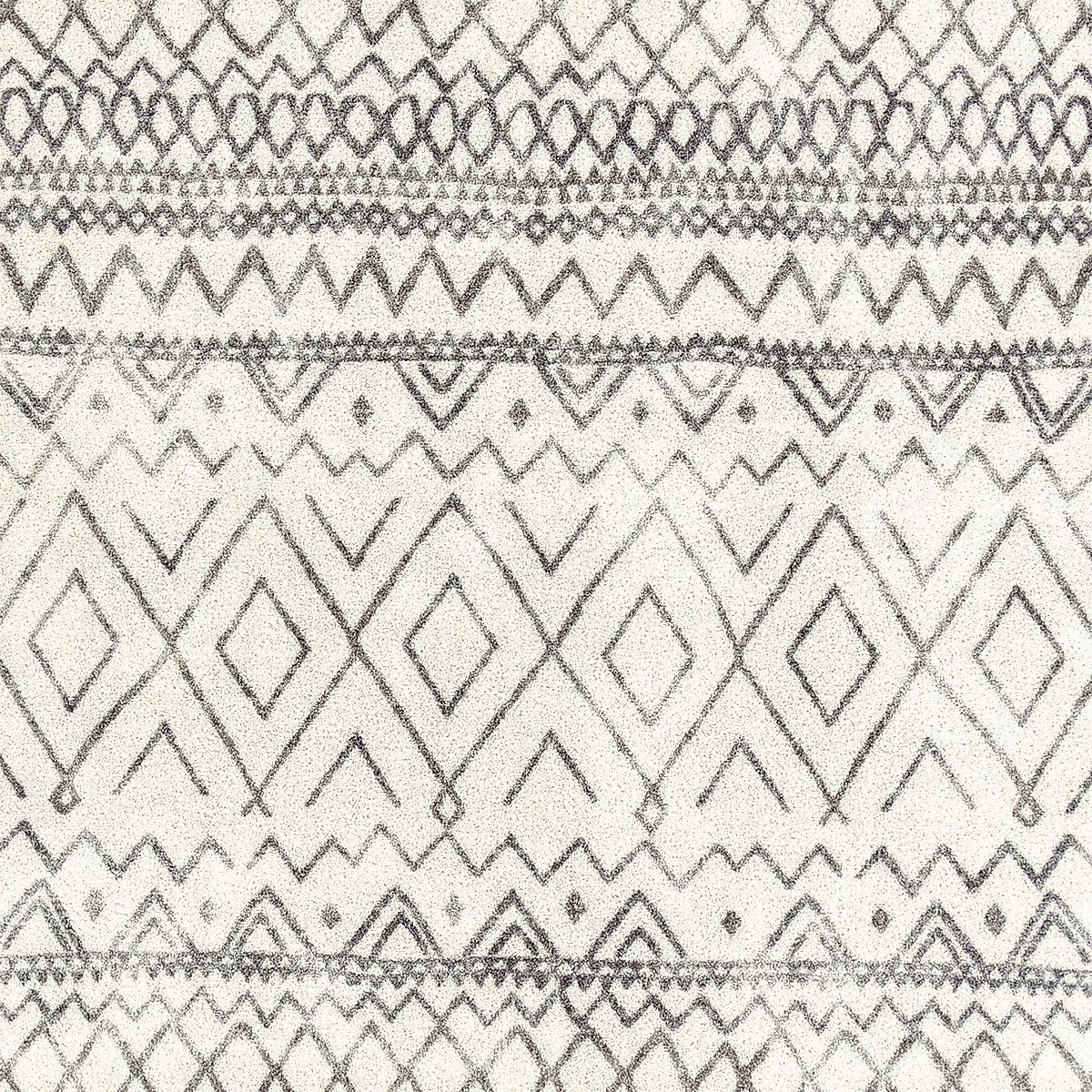 Maples Rugs Abstract Diamond Modern Distressed Non Slip Runner Rug For Hallway Entry Way Floor Carpet [Made in USA], 2 x 6, Neutral