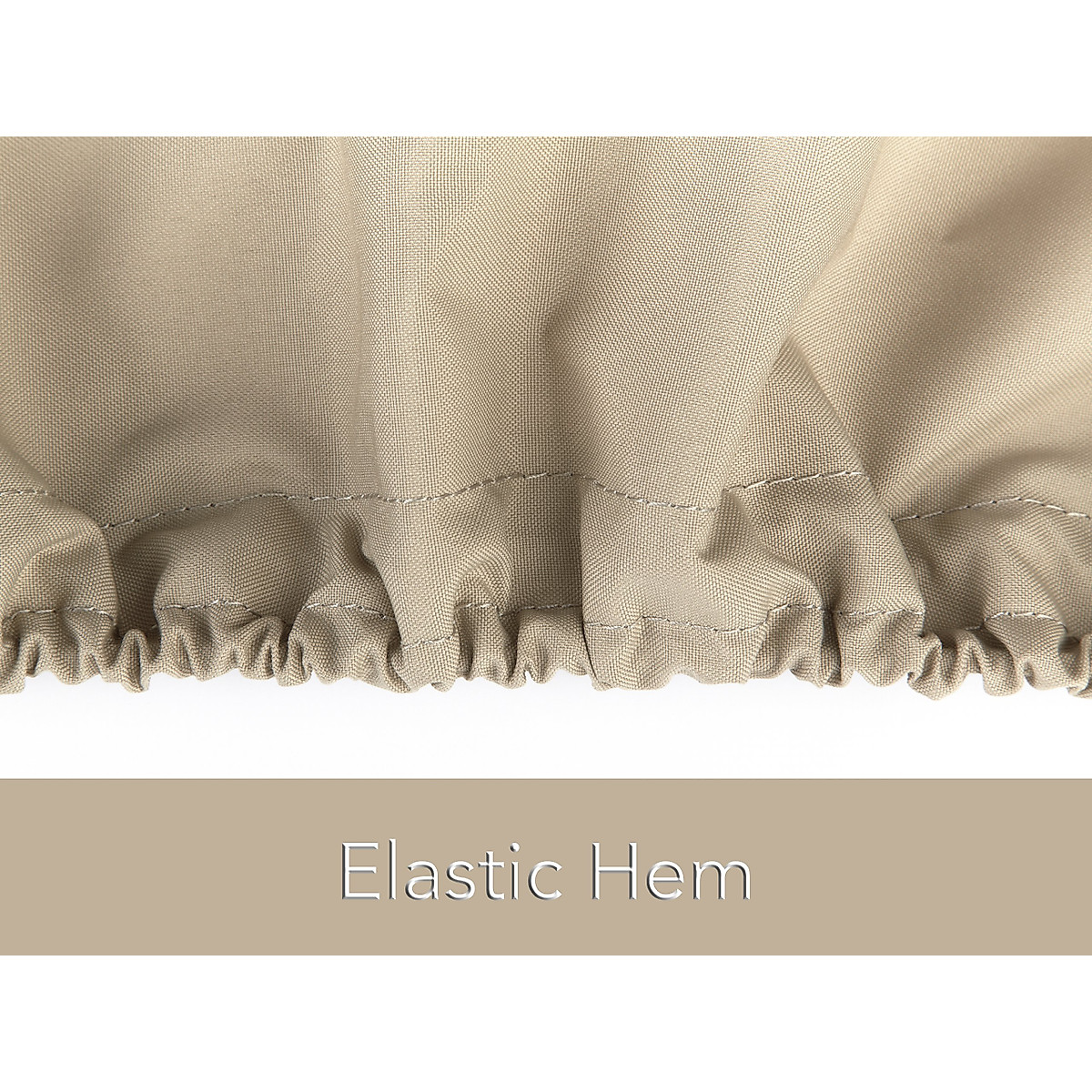 Covermates Square Patio Accent Table Cover - Patio Outdoor Furniture Cover, Water Resistant Outdoor Ottoman/Side Table Cover, Elite 300D Polyester, 30W x 30D x 18H, Khaki