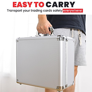 VALUN 120+ 3 ROW Graded Card Storage Box; Durable Sports, PSA and Pokemon Storage Box - Organizer Slab for Your Collection - For Baseball, Football, TCG, MTG Cards - Top Loader Design