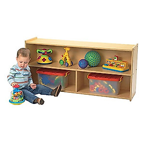 Children's Factory, ANG7148, Angeles Value Line Toddler 2-Shelf Storage, 24"H, Kids Classroom Organizer, Playroom, Daycare and Preschool Bookshelves