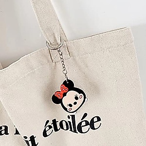 AKXOMY Compatible with AirTag Case, Cute Cartoon Minnie AirTag Cover, Minnie Mouse Soft Silicone Shockproof Protective Case Cover and Skin for Apple AirTag Case (Minnie)