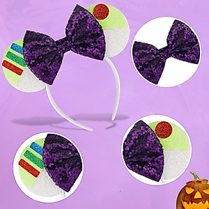 YUNISS Mouse Ears Headbands,Sequin Mouse Ears for Women Girls Princess Dress Accessories Decorations Party (TG-Buzz Lightyear)