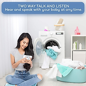 HD Baby Monitor with Camera and Audio | 2-Way Long-Range Video Baby Monitor with Wide-Angle, Night Vision Temperature, and Pan-Tilt Remote