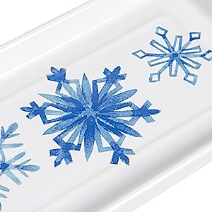 Allure Home Creation Holiday Snowflakes 4-Piece Ceramic Bath Accessory Set