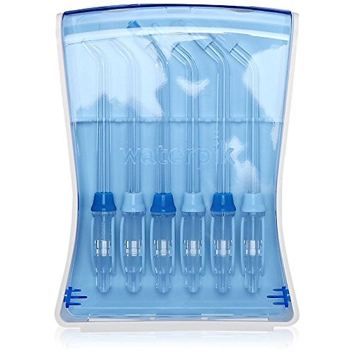 Waterpik Water Flosser Tips Storage Case and 6 Count Replacement Tips, Convenient, Hygienic and Sturdy Storage Case with Cordless Water Flosser Rechargeable Portable Oral irrigator Wp-560 White
