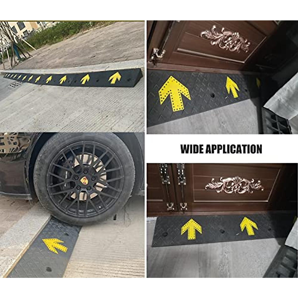 Threshold Ramp, Barrier-Free Transition Rubber Ramp for Door Threshold Wheelchairs Driveway, Indoor Outdoor Garden Steps Auxiliary Curb Ramps, 5 6 7 8 9 10 11 12 13 14 15cm Tall (Size : 5cm/1.9in)