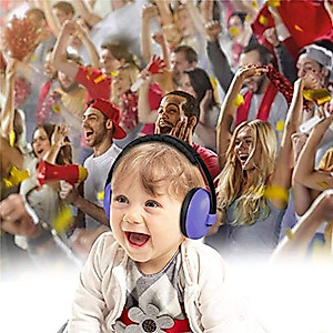 Baby Ear Protection Noise Cancelling Headphones, Comfortable and Adjustable Noise Reduction Earmuffs, Infants Hearing Safe Protect Headphone, for Concerts Fireworks, 0 - 5 Years Baby and Kids (purple)