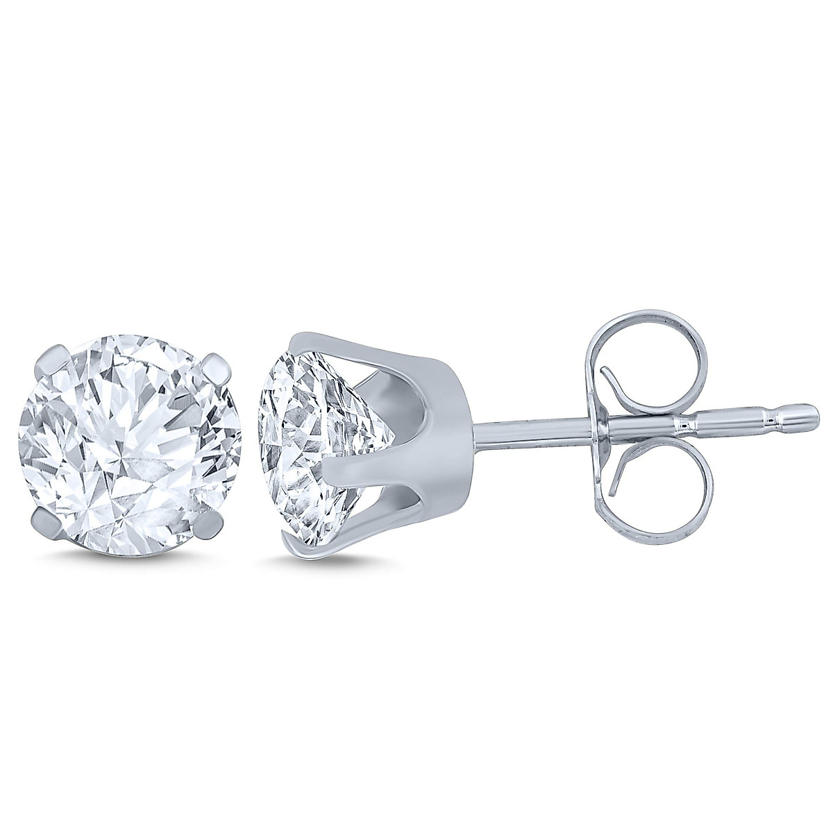 14k White Gold Diamond Stud Earring (1/4 cttw, J-K Color, I2I3 Clarity)