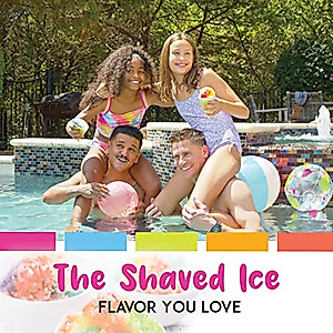 Hawaiian Shaved Ice Snow Cone Machine Package with 6 Flavoring Syrups and Party Ready Accessories