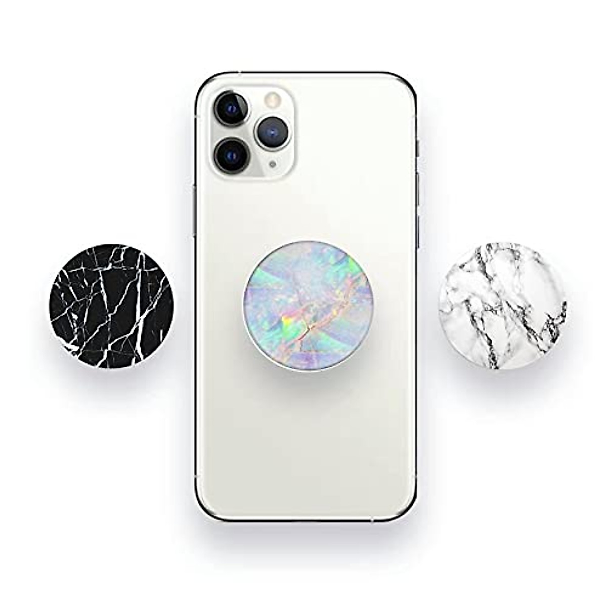 （6 Pack） Cellphone Stand,Cell Phone Finger Foldable Holder Grip for Smartphones and Tablets - Black White Pink Unicorn Blue Galaxy Marble Mandala