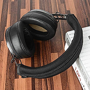 Geekria Headband Cover Compatible with Sennheiser Momentum 2 3 Over-Ear, Momentum 2 On-Ear, HD201 Headphones/Headband Protector/Headband Pad Repair Part, Easy DIY Installation (Black)