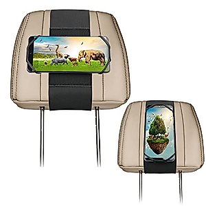 WELLMETE Car Headrest Phone Holder for Kids Back Seat - Compatible with iPhone, Samsung and Other Cell Phones - Soft Adjustable Silicone Holding Net (for Phone 1 Pack)