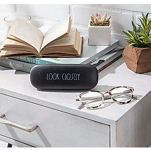 Rae Dunn "ELIZA Blue Light Blocking Reading Glasses - 2 Pack w/LOOK CLOSELY Signature Font Hard Case (Glossy Standard Tortoise/Glossy Jet Black, +0.0)