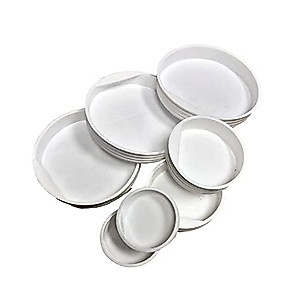White Round Plastic End Caps for Kraft Mailing Tubes - Protective End Caps for Shipping Tubes - 2.5 Inch Diameter Pack of 25