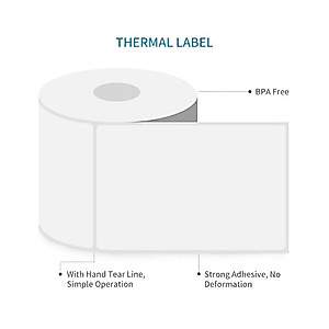L LIKED 4 Rolls 4" x 6" Direct Blank Thermal Shipping Labels with 450 Labels/Roll - Compatible with Zebra 2844 ZP-450 ZP-500 ZP-505 (4 Rolls - 1800 Labels)