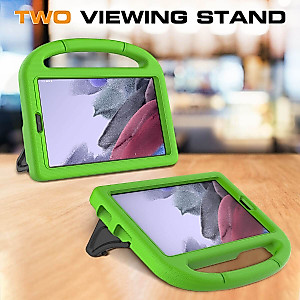 MOXOTEK Samsung Galaxy Tab A7 Lite 8.7" Tablet Case for Kids, Galaxy Tab A7 Lite Case with Screen Protector, Handle Stand Protective Case for Samsung Tab A7 8.7 inch 2021(SM-T220/T225/T227), Green