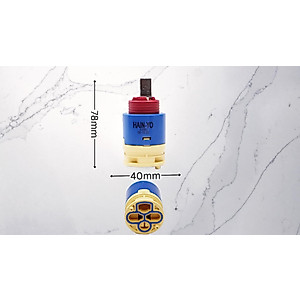 T and T 40mm Ceramic Pressure Balance Cartridge JL02BJ Blue, Red