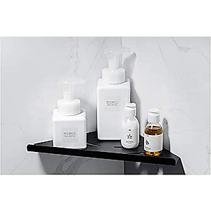 YISMAN Lavatory Bathroom Corner 304 Stainless Steel Shelf Wall Mount Triangular Shower Corner Shelf,Black