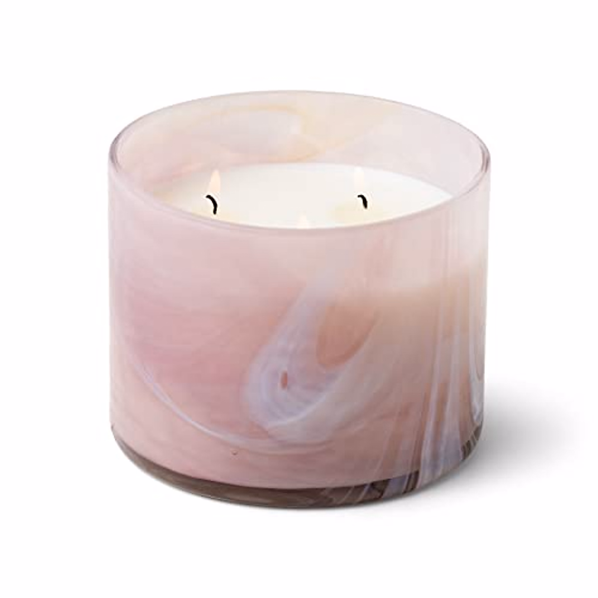 Paddywax Whirl Soy Wax Scented Candle, 14-Ounce Swirl Glass-Jar Holder, Violet Vanilla