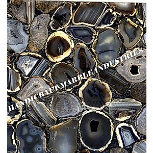 39" Inch Agate Square Dining Table Top, Natural Agate Table Top, Square Coffee Table, Grey Agate Table, Square Agate Stone Table, Piece Of Conversation, Family Heir Loom