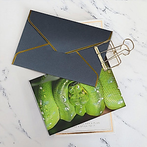 PAILON Green Snake Thank You Cards With Envelopes, Blank Greeting Note Cards With Envelopes Blank Inside, Funny Birthday Cards For Women Men, Thank You Card For Wedding Business,Graduation