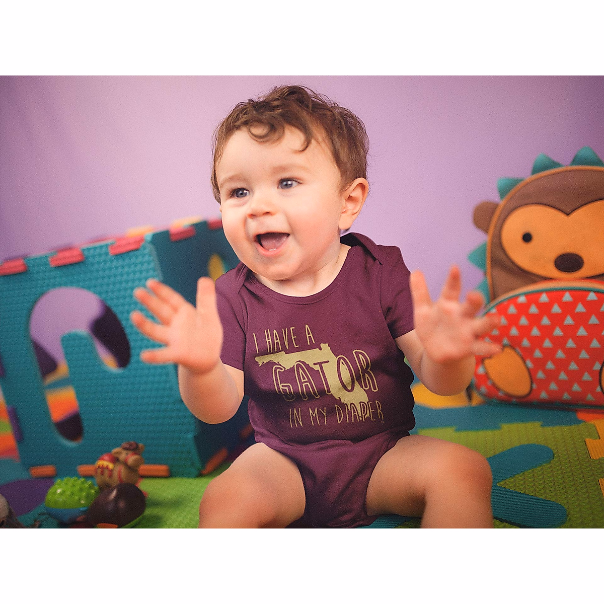 In My Diaper I Have A Gator Florida State Sports Pride Newborn Maroon