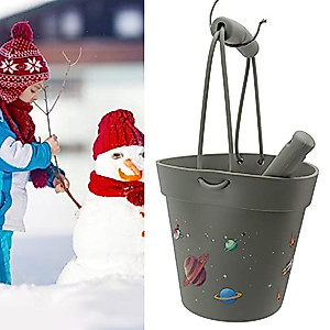 Silicone Snow Toys, Waterproof Snow Buckets and Shovels for Kids for Beach Snow Garden Backyard Sandpit (Green)