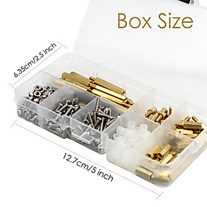 iUniker Raspberry Pi Installation Tool 314 Pcs Lot M2.5 Series Hex Brass Spacer/Standoff + Nuts + Screws with Storage Case for Raspberry Pi 4/3 Model B+(Plus) / 3B / Zero W Accessories Kit (314-Pcs)