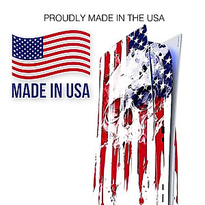 ITS A Skin Skins Compatible with Sony Playstation 5 Console Disc Edition - Protective Decal Overlay Stickers wrap Cover - U.S.A. Flag Skull Drip