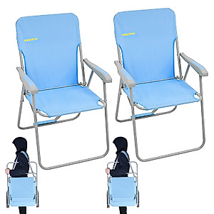 #WEJOY Folding Webbed Lawn Beach Chair,Lightweight Portable Chairs for Outside with Hard Arm
