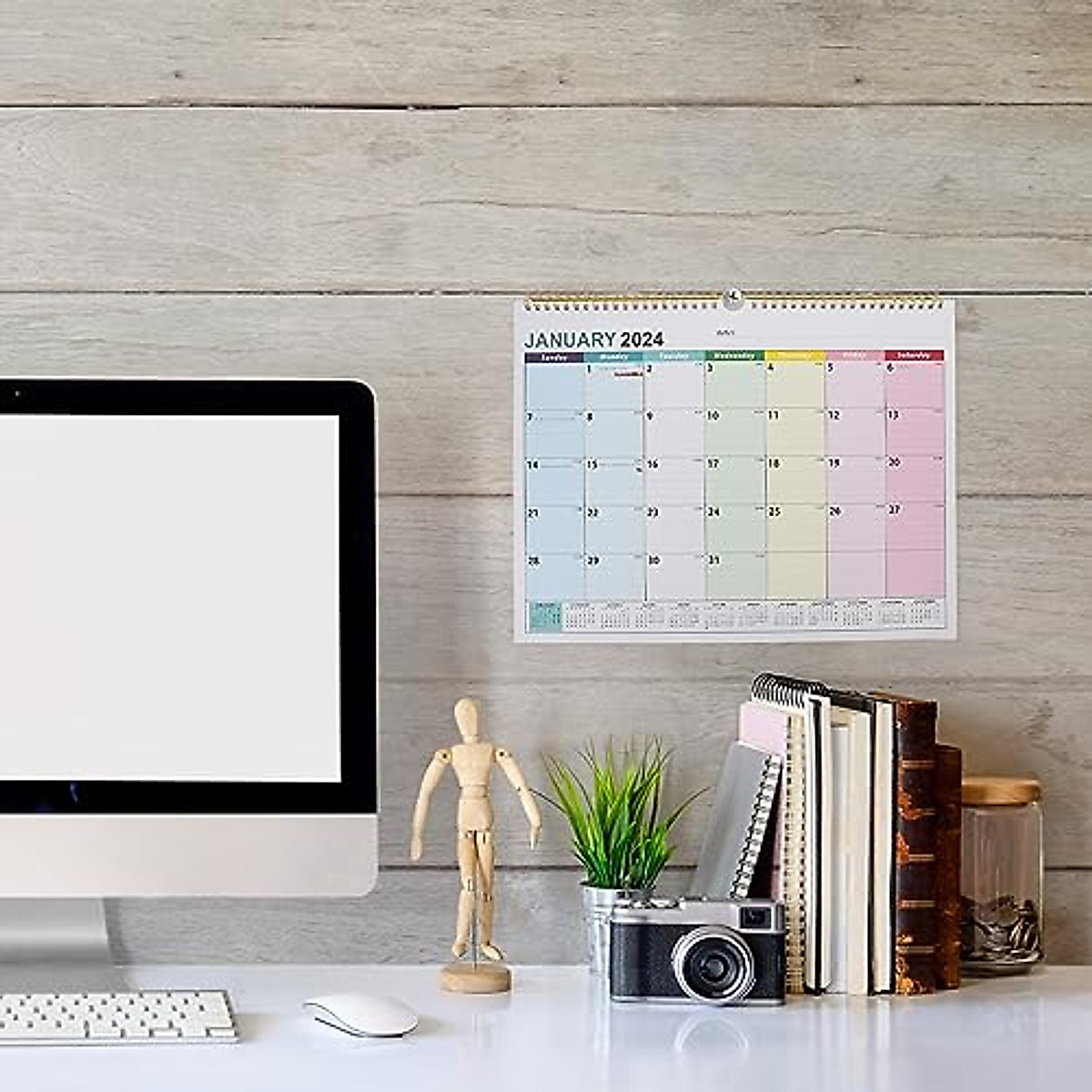 NUOBESTY 2024-2025 Wall Calendar Hanging Calendar Flip Schedule Calendar from Jan. 2024- Jun. 2025 Table Calendar Planner Calendar New Year Calendar for Home Office