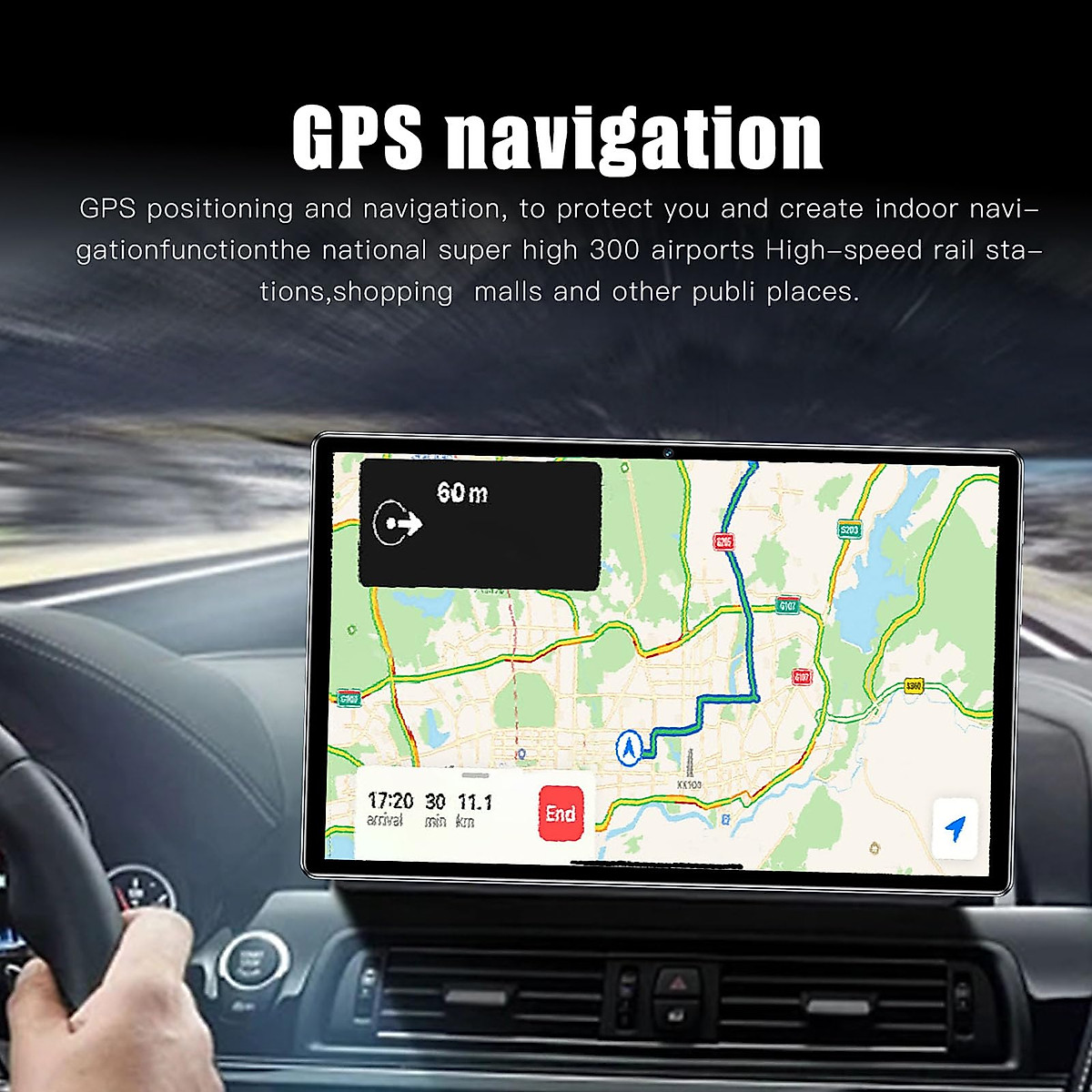 DAUZ 10.1 Inch FHD Tablet, 8GB 256GB 5G WiFi 2 in 1 7000mAh Tablet PC for Travel (US Plug)