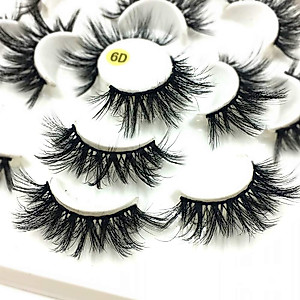 DAODER False Eyelashes Fluffy Faux Mink Lashes 3D Wispy Lashes 7 Pairs Pack Dramatic Long Thick Volume Fake Eye Lash Multipack