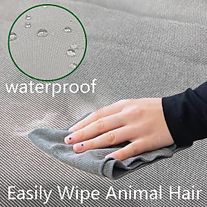 TECOSARA Outdoor Cushion Covers Replacement 14 Pcs Patio Cushion Covers fit for 7Pieces 6-Seater Wicker Rattan Sectional Couch Sofa Outdoor Cushion Slipcovers Set Seat and Back Cover Only, Grey