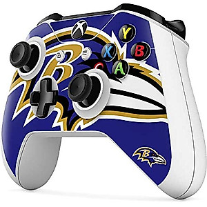 Skinit Decal Gaming Skin compatible with Xbox One S Controller - Officially Licensed NFL Baltimore Ravens Large Logo Design