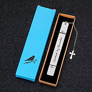 Baptism Gift Bookmark for Women Men Boys Girls Religious Christian First Communion Gift Cross Bookmark for Baby Kids Catholic Goddaughter Godson Family Son Daughter Friends Baptism Gift