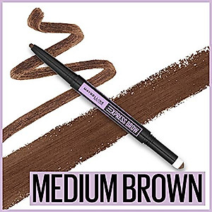 Maybelline Express Brow 2-In-1 Pencil and Powder Eyebrow Makeup, Medium Brown, 1 Count