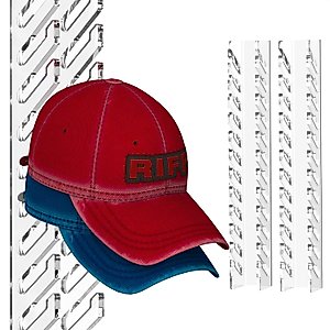 Daoun Hat Racks for Baseball Caps, 2 Packs Hat Organizer for Wall Adhesive Hat Hooks Hold Up to 24 Hats, Hat Storage Display Hat Hanger Holder for Door Closet